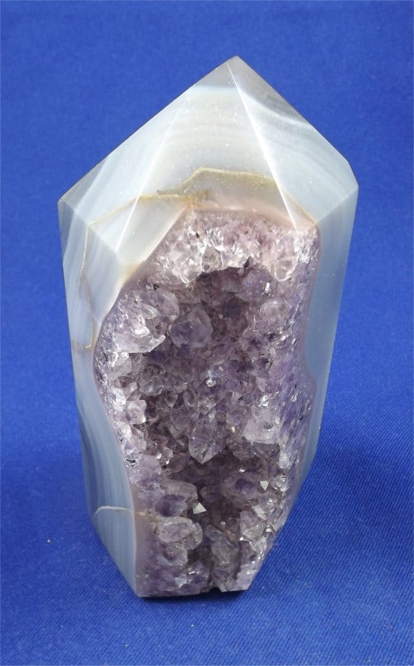 Agate Geode Point Tower 7 With Amethyst — Crystals By Rob